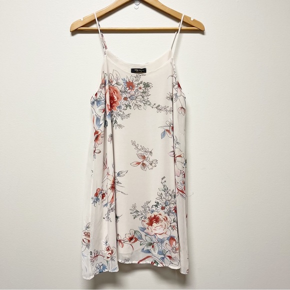 Kld | Dresses | Kld Y2k Asian Inspired Floral Chiffon Overlay Spaghetti ...